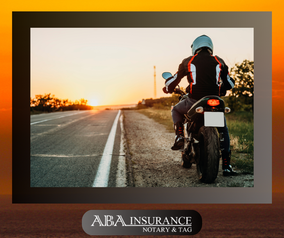 Motorcycle drivers and insurance - ABA Insurance Notary & Tag