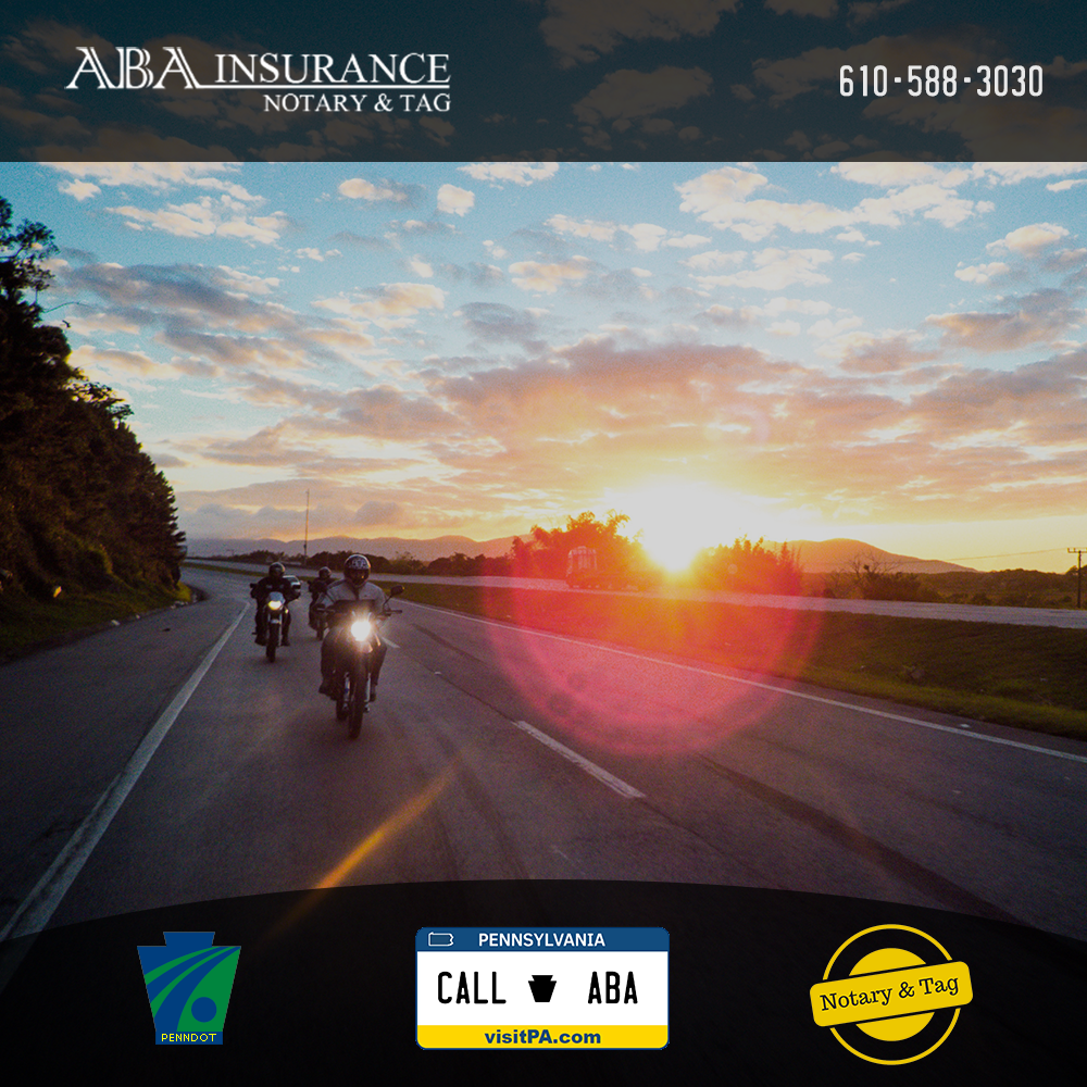 Motorcycle Insurance options - ABA Insurance Notary & Tag