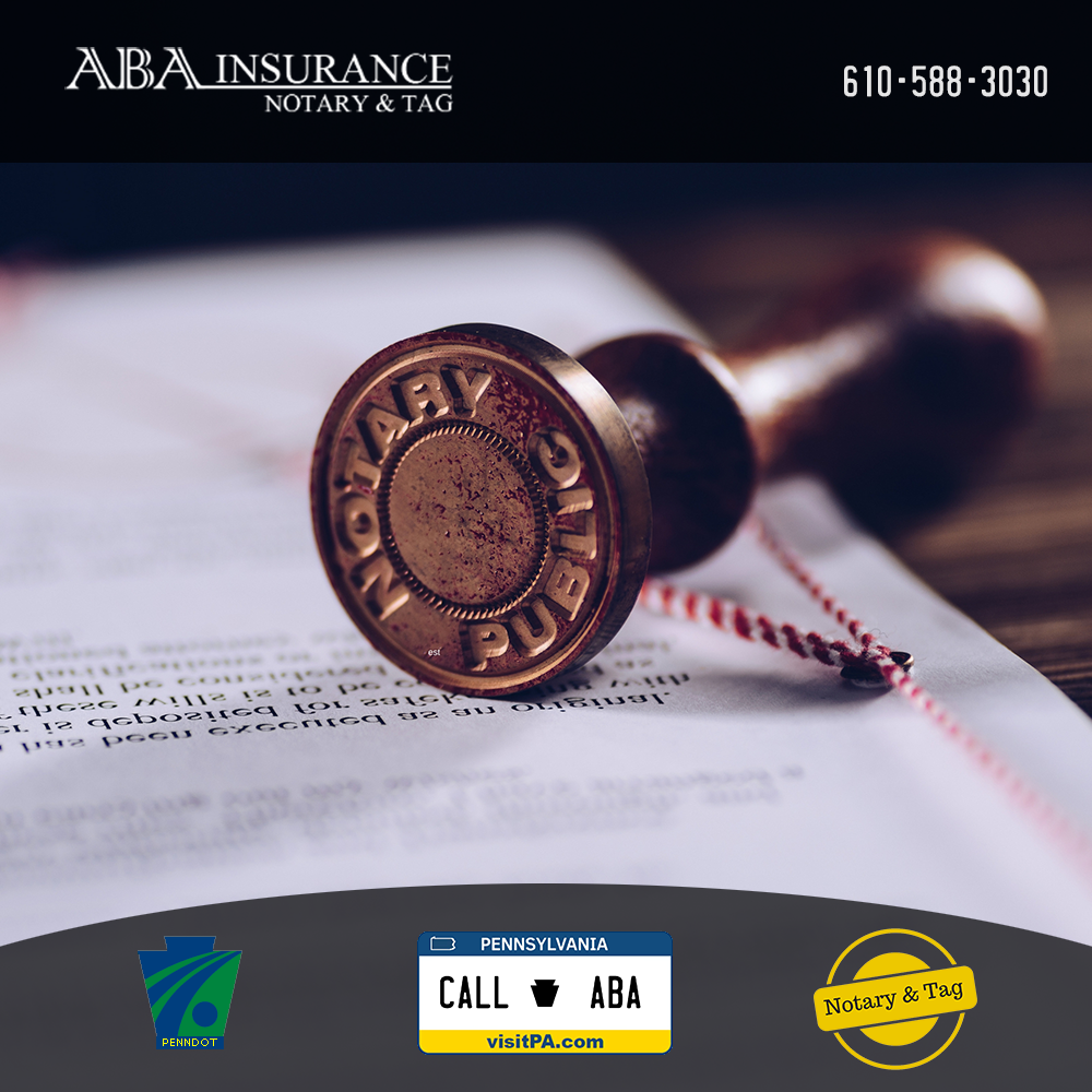 Notary and Tag services offered | ABA Insurance Notary & Tag