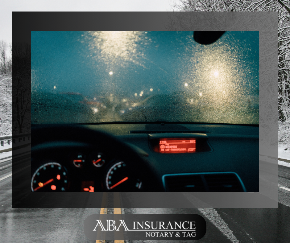 Winter weather can cause driving distractions - ABA Insurance Notary & Tag